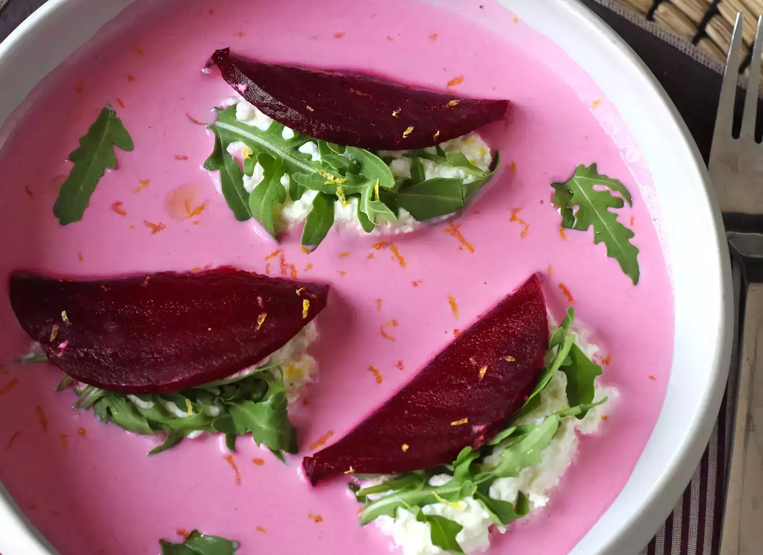 Beet ravioli, a simple and elegant starter