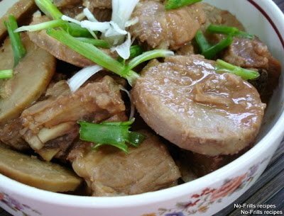 Braised pork ribs with yam recipe