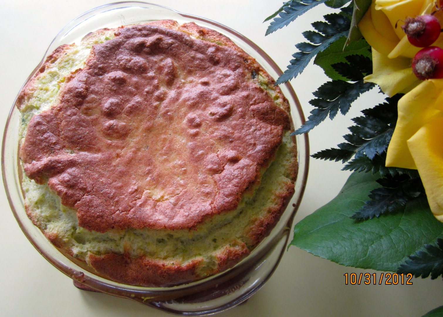 Brussels sprouts, broccoli or cauliflower soufflé