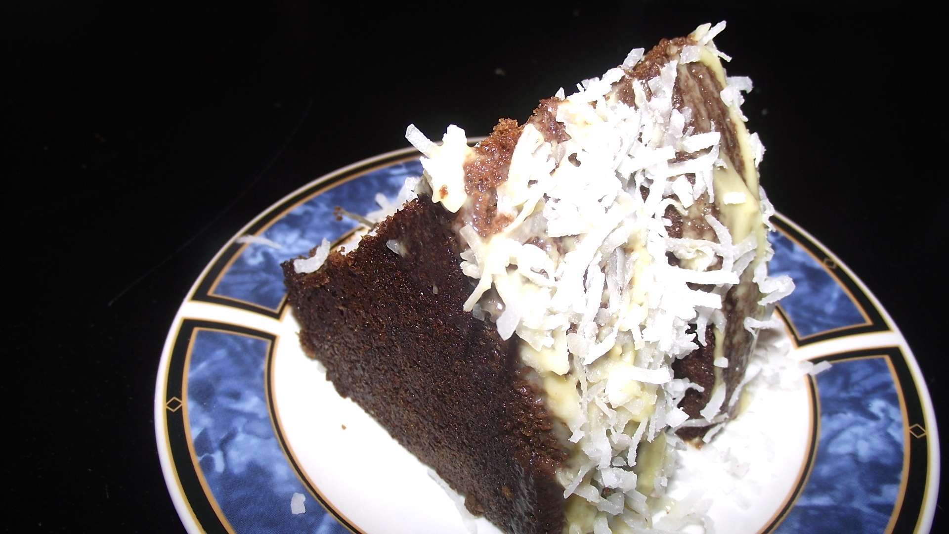 Chocolate cake with coconut and rum mmm, yum!