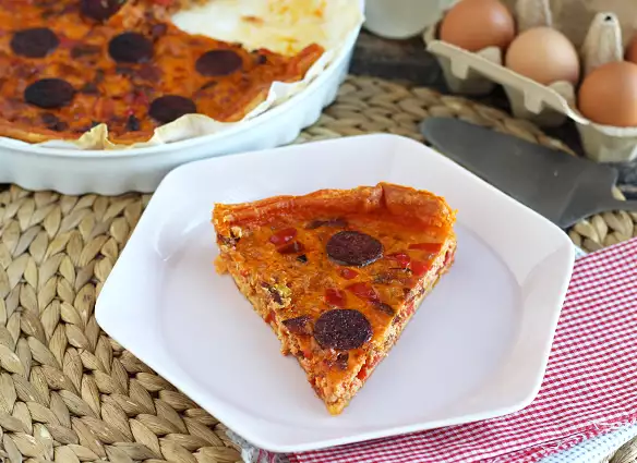 Chorizo and bell pepper quiche recipe