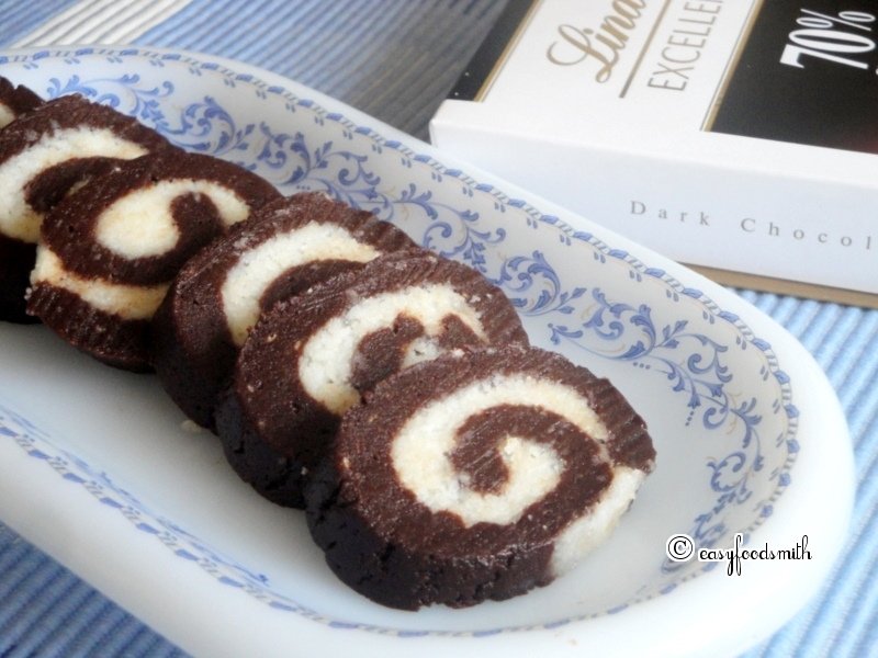 Coconut filled chocolate rolls recipe - easy homemade treat