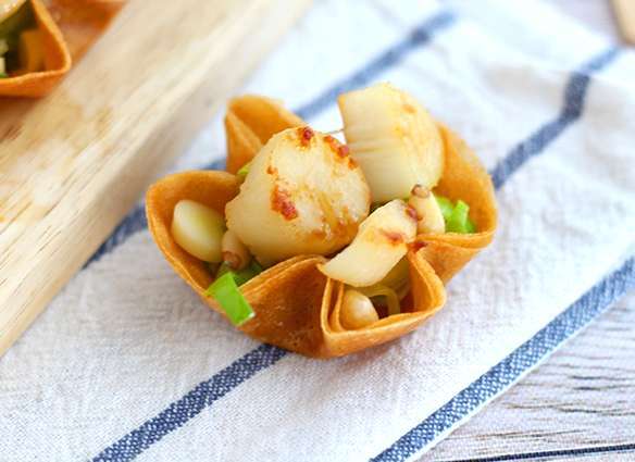 Crispy scallops in filo pastry - Recipe Petitchef