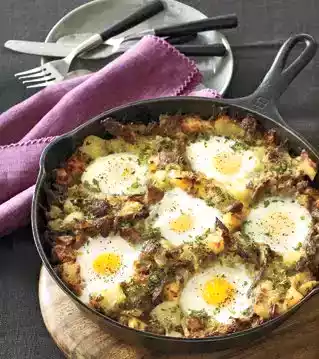 Duck-and-egg hash recipe