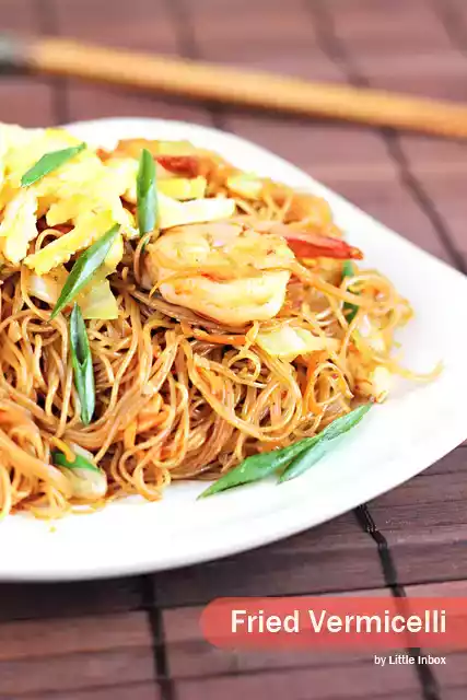 Fried vermicelli with shacha sauce recipe