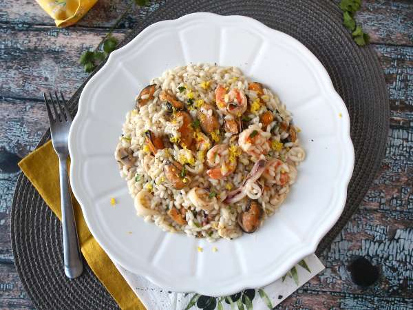Frozen seafood risotto recipe for a quick, tasty meal