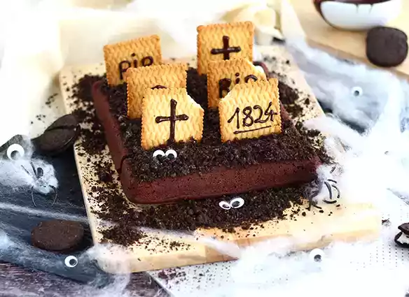 Graveyard brownie recipe for halloween