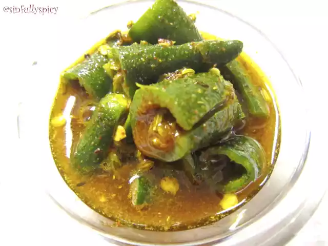 Green chilli pickle recipe - north indian style