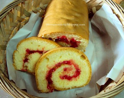 Homemade swiss roll