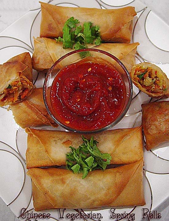 Indo-chinese vegetable spring-rolls for spring & a blog vacation!!