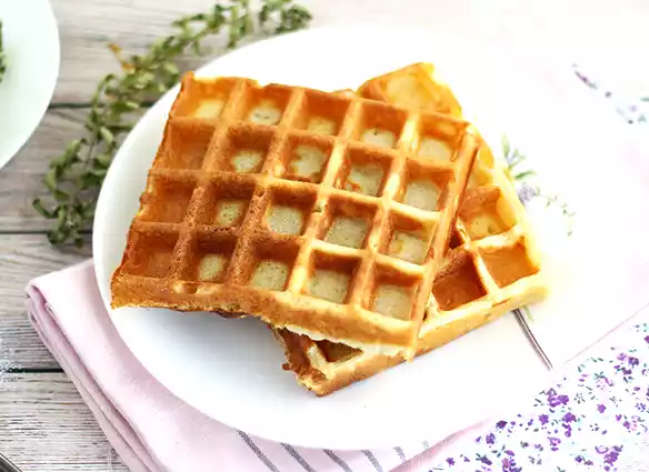 Recipe for light and crispy waffles