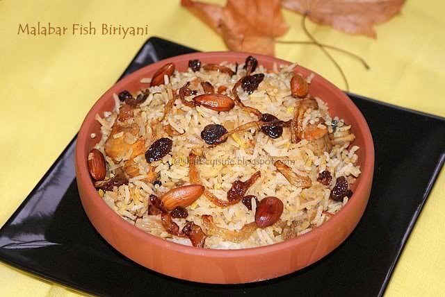 Malabar meen biriyani recipe - fish and rice casserole