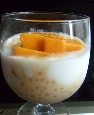 Mango & tapioca pearls dessert recipe