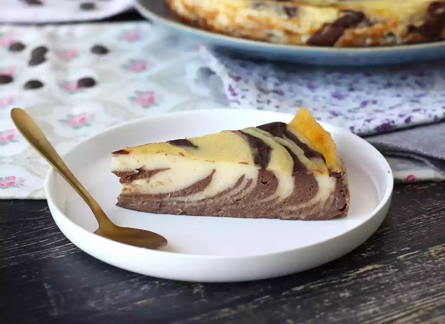 Marbled flan without crust, super easy to make for a guaranteed wow effect