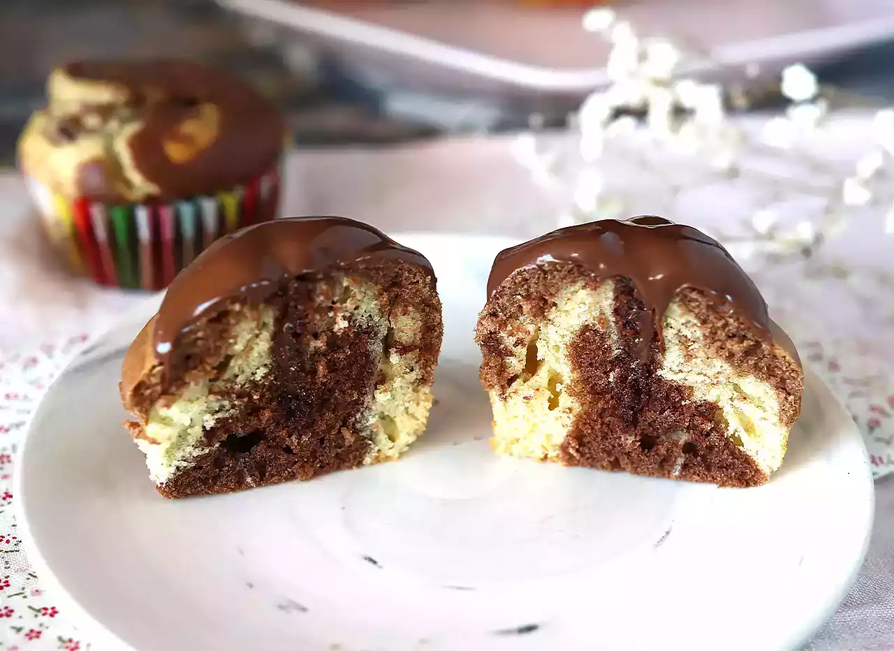 Marbled muffins recipe
