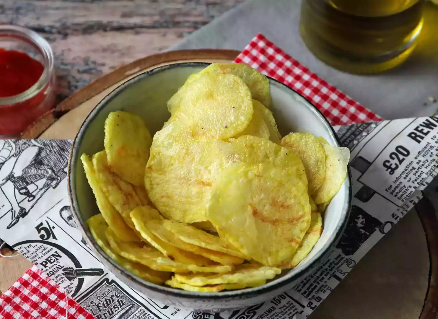 Microwaved potato chips recipe