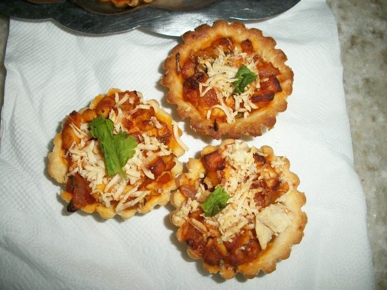 Mini paneer tart recipe - easy cottage cheese tart