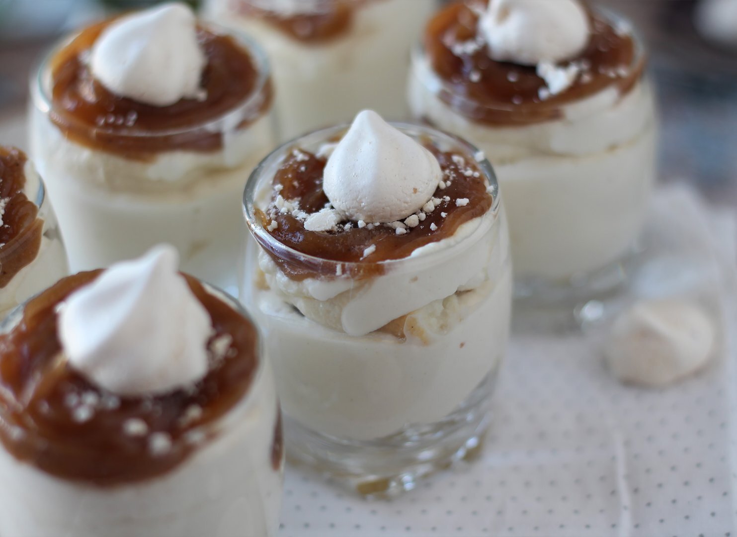 Mont blanc verrine recipe with chestnut cream and meringue