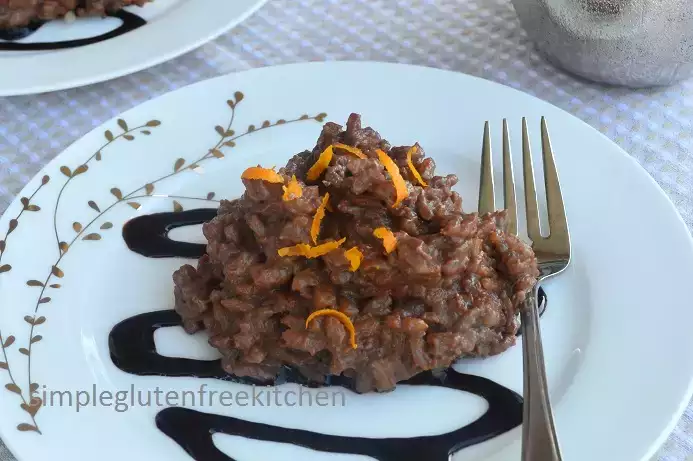 Orange flavored chocolate risotto recipe - tasty and easy