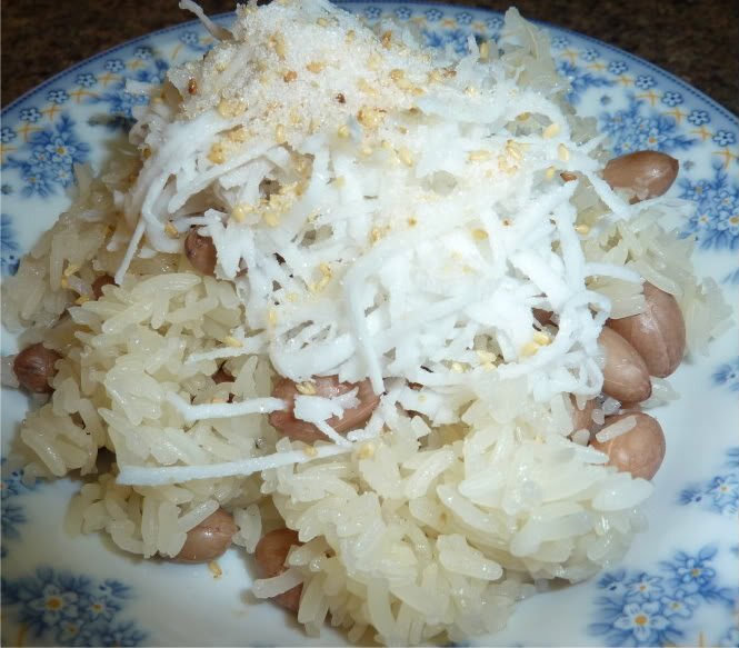 Peanut sticky rice recipe (xoi dau phong)