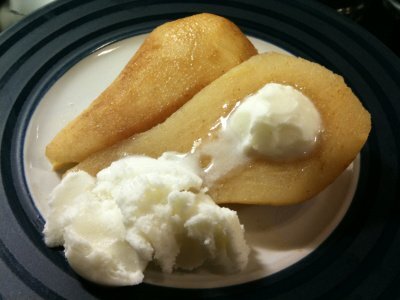 Pear flambé recipe