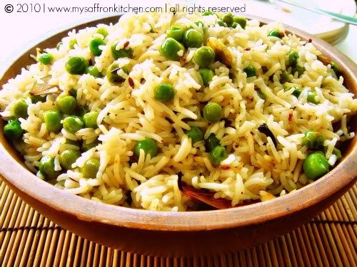 Peas pulao - Recipe Petitchef