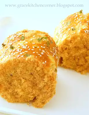 Pork floss bun recipe