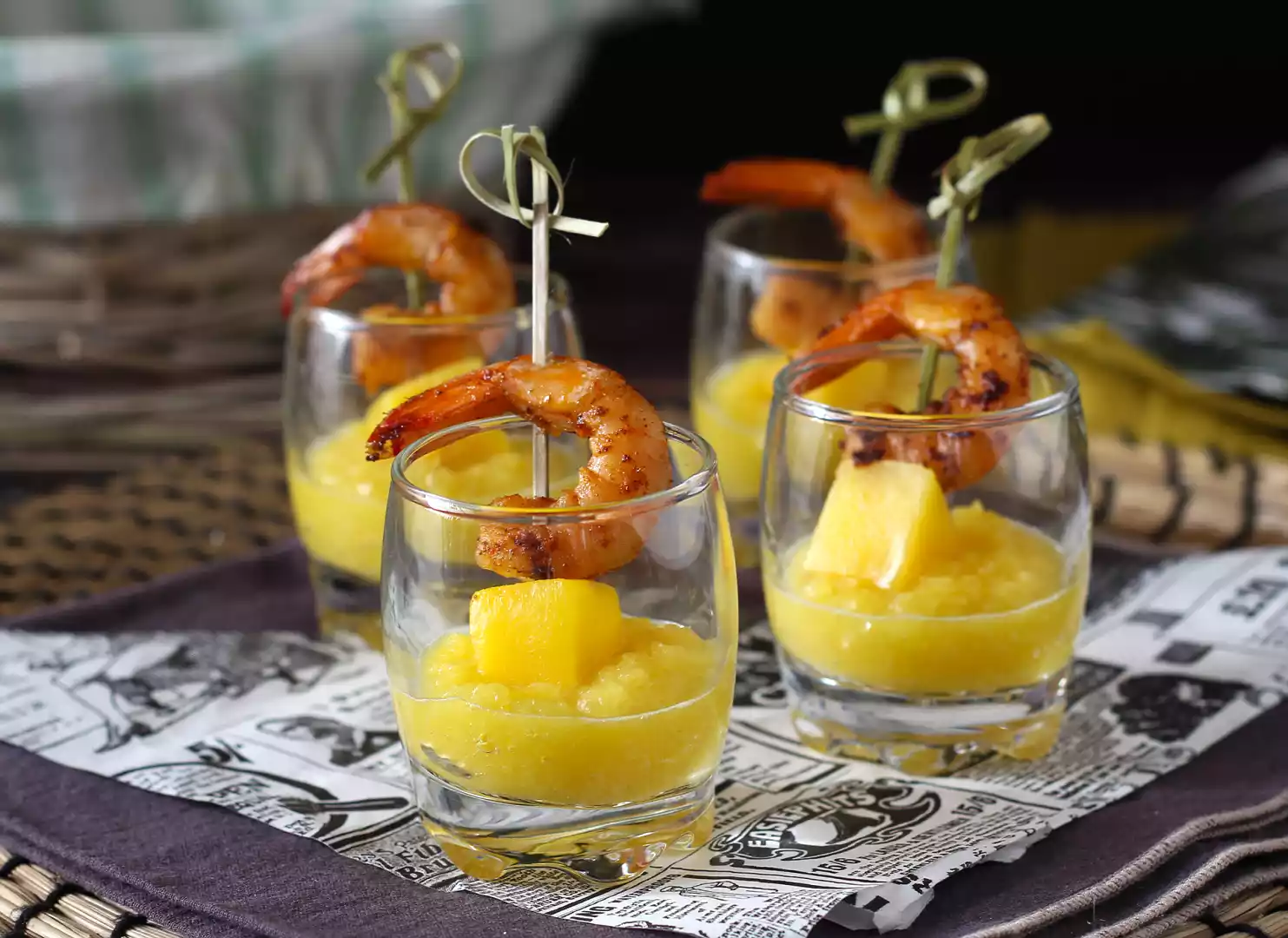 Prawn and mango verrines recipe