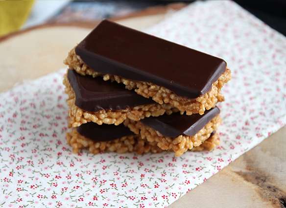 Puffed rice bars with peanut butter recipe
