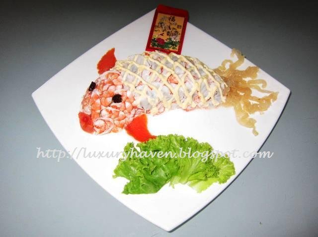 Reunion dinner - bountiful goldfish salad (年年有余) - Recipe Petitchef