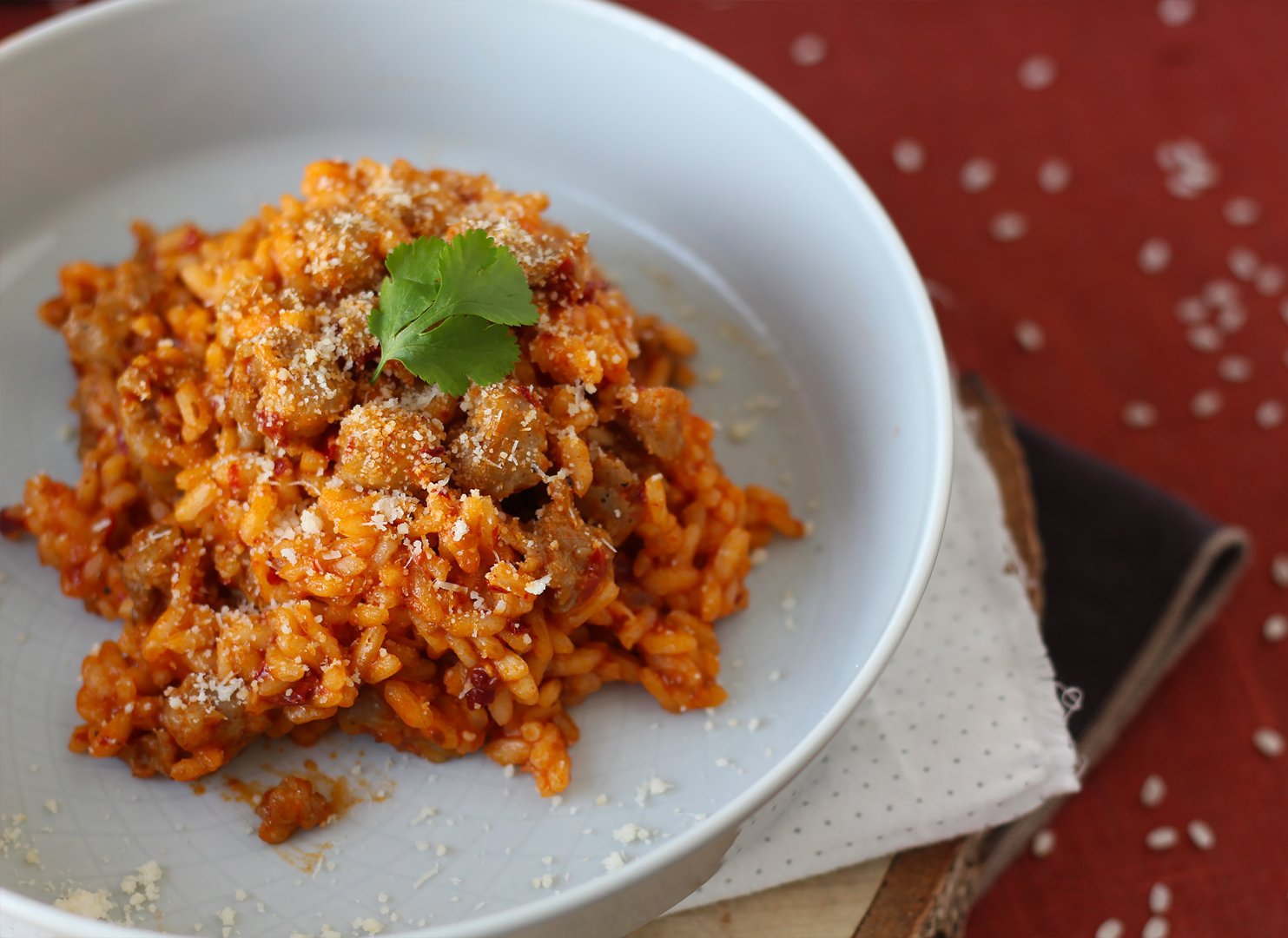 Risotto recipe with 'nduja, perfect for spicy lovers
