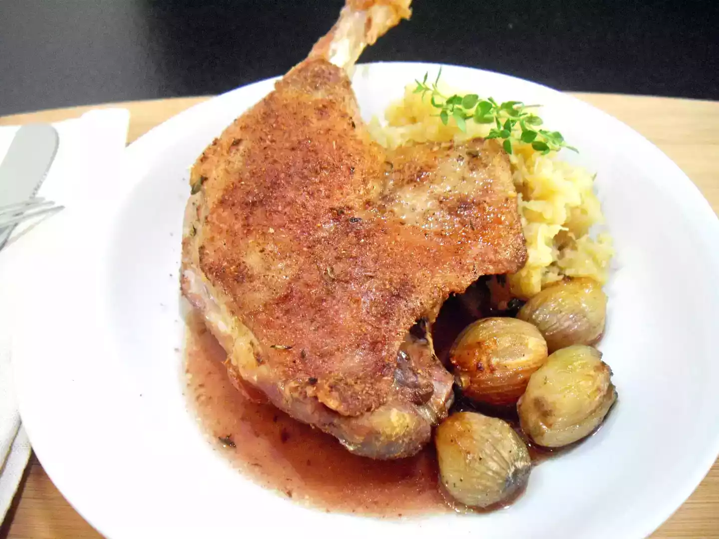 Easy roasted duck legs with celeriac recipe for dinner