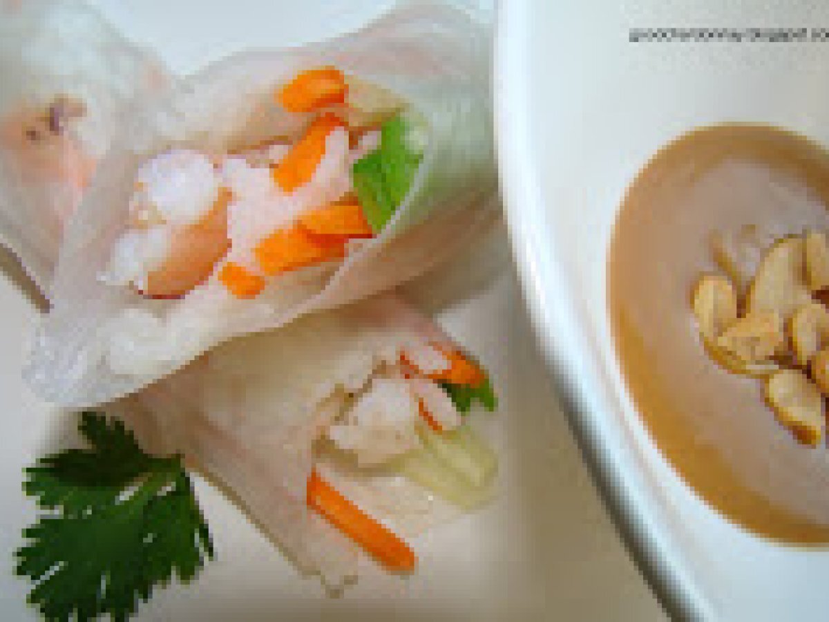 Shrimp rice paper wraps, Recipe Petitchef