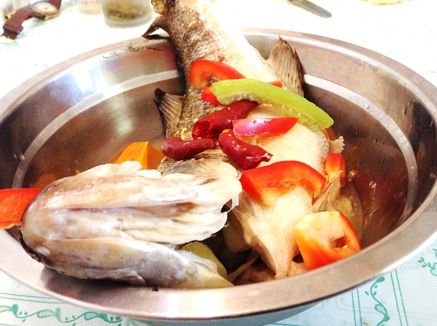 Steamed seabass recipe - qing zheng lu yu