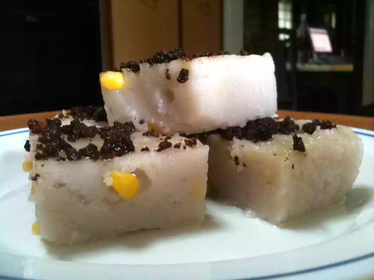 Maja blanca recipe: sweetened rice flour with corn & coconut