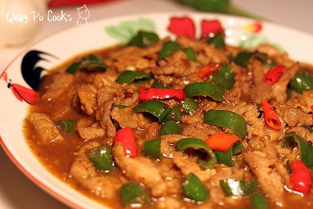 Taucu sliced pork with chilli recipe