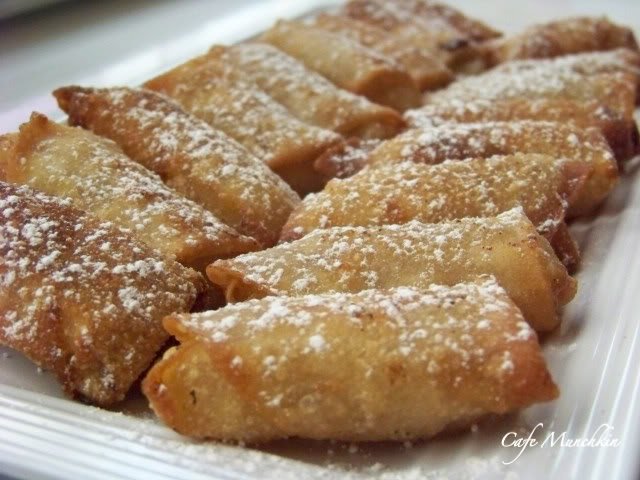 Teeny tiny turon recipe (banana spring rolls)