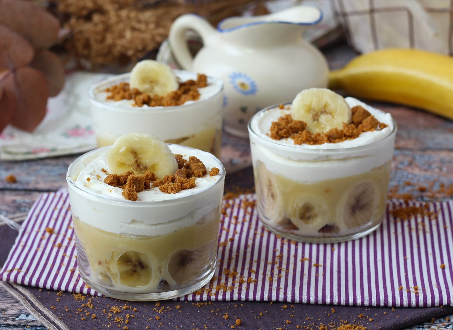 Banoffee verrines recipe for banana and caramel lovers