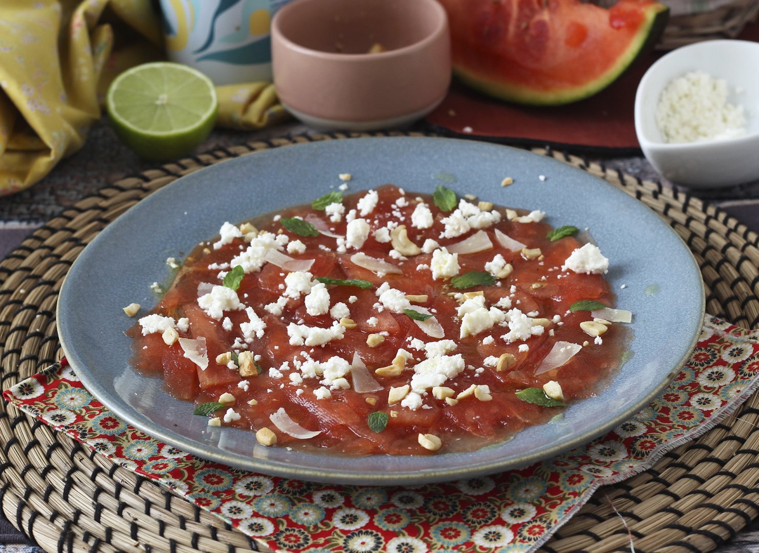 Watermelon carpaccio recipe: a refreshing summer starter