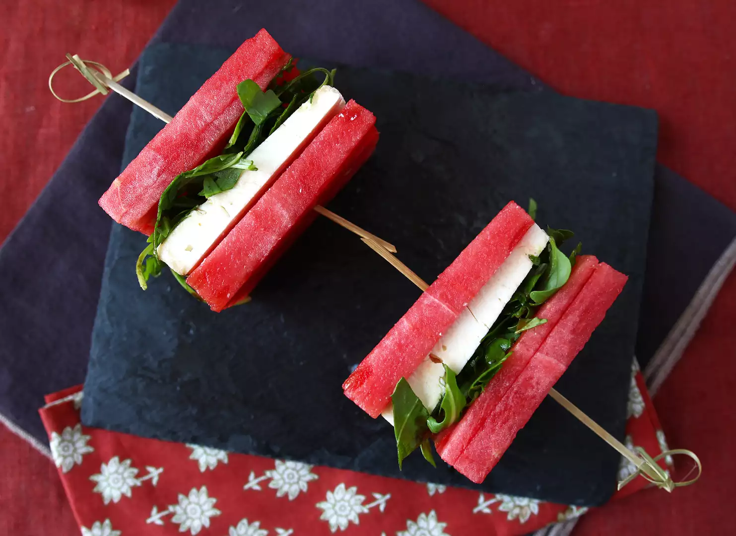 Watermelon feta arugula sandwich, the freshest viral recipe for summer!