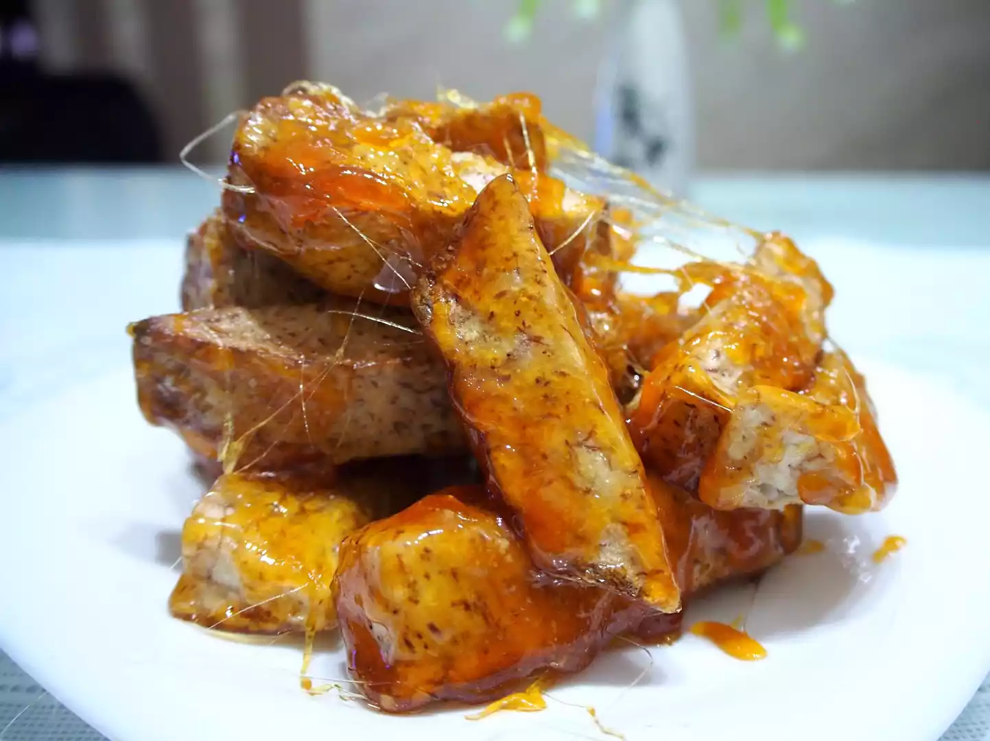 Crystallized yam sticks recipe with sesame seeds